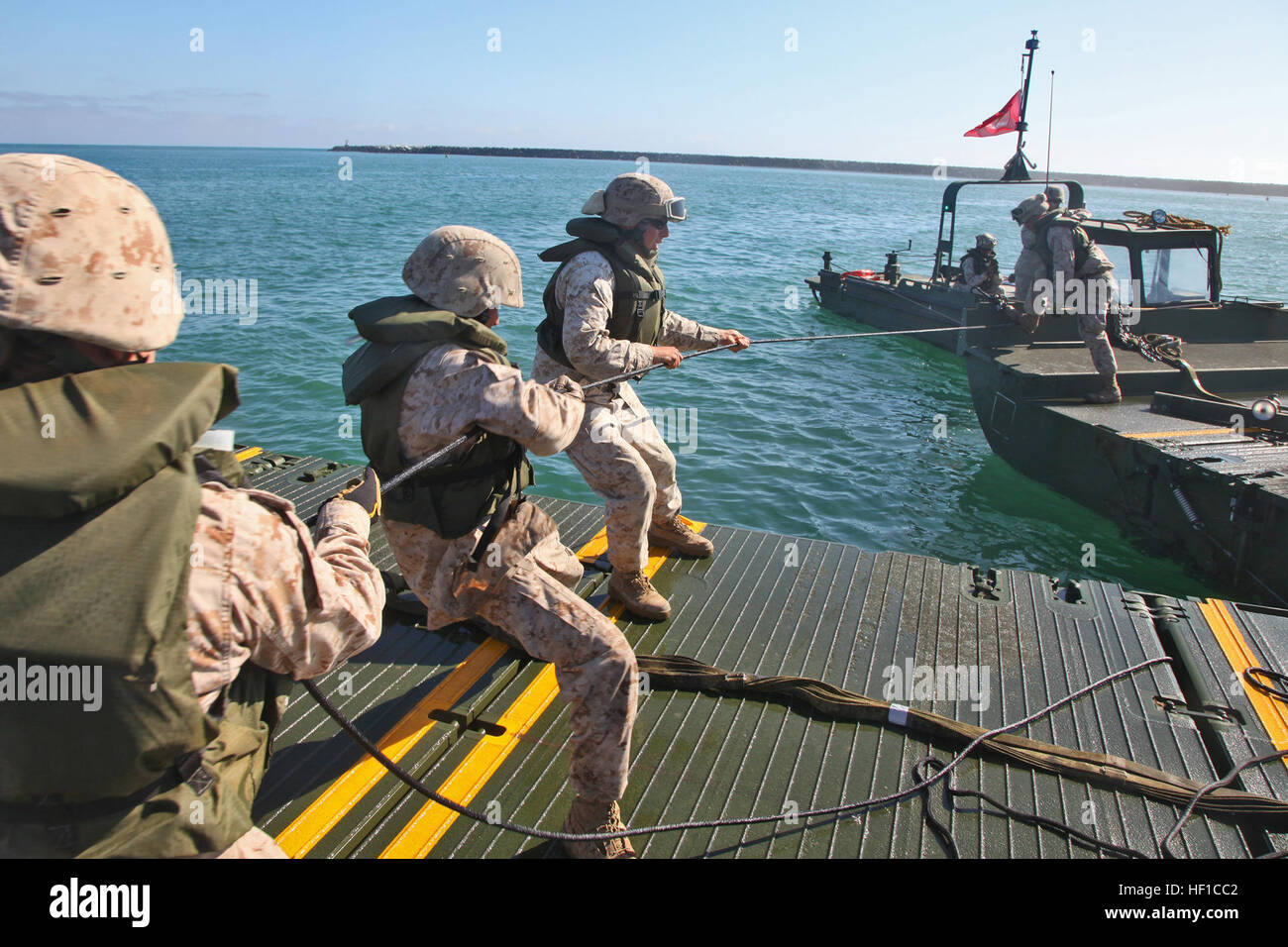Marines with Bridge Company, 7th Engineer Support Battalion, 1st Marine ...