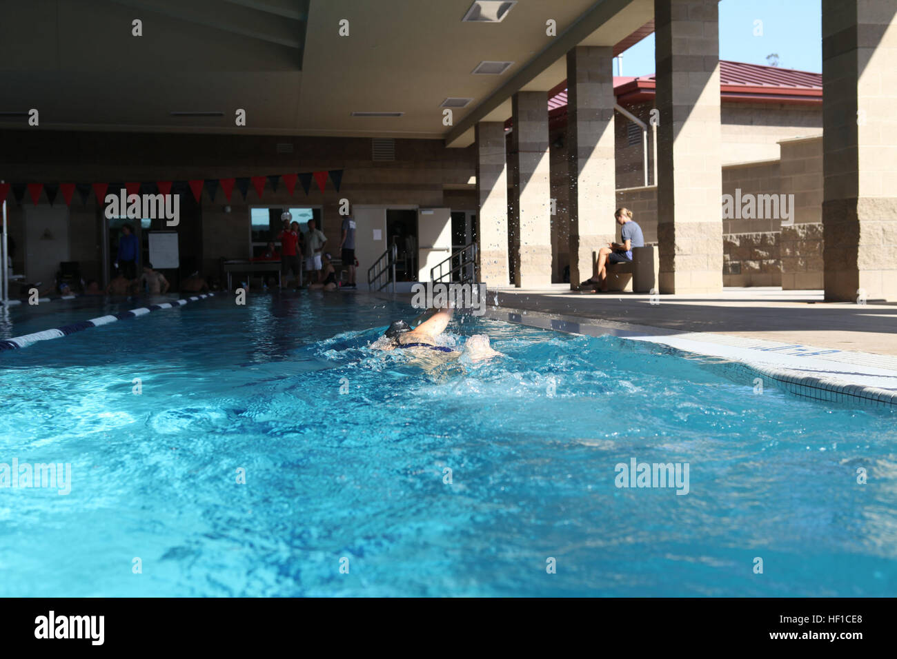 Participants in the Wounded Warrior Regiment Swim Camp at Camp ...