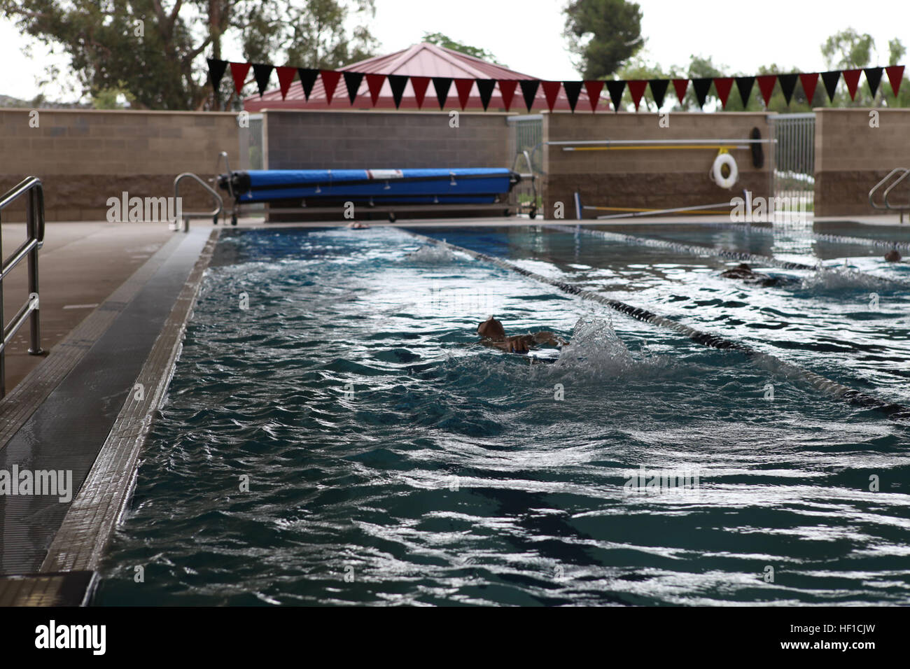 Swimmers at Wounded Warrior Battalion-West practiced backstroke ...