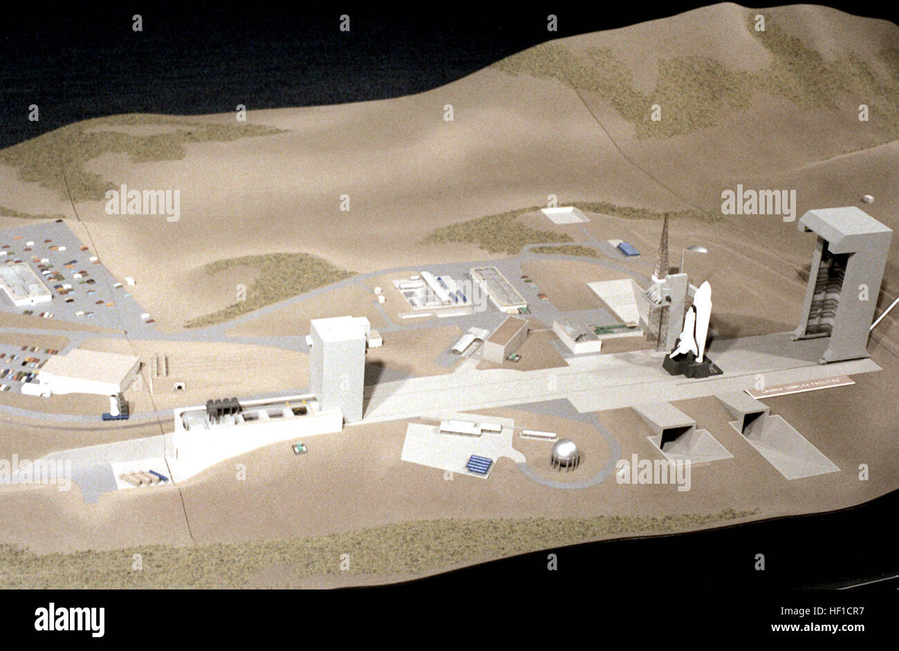 Model of the space launch complex facilities. Vandenberg AFB SLC-6 ...