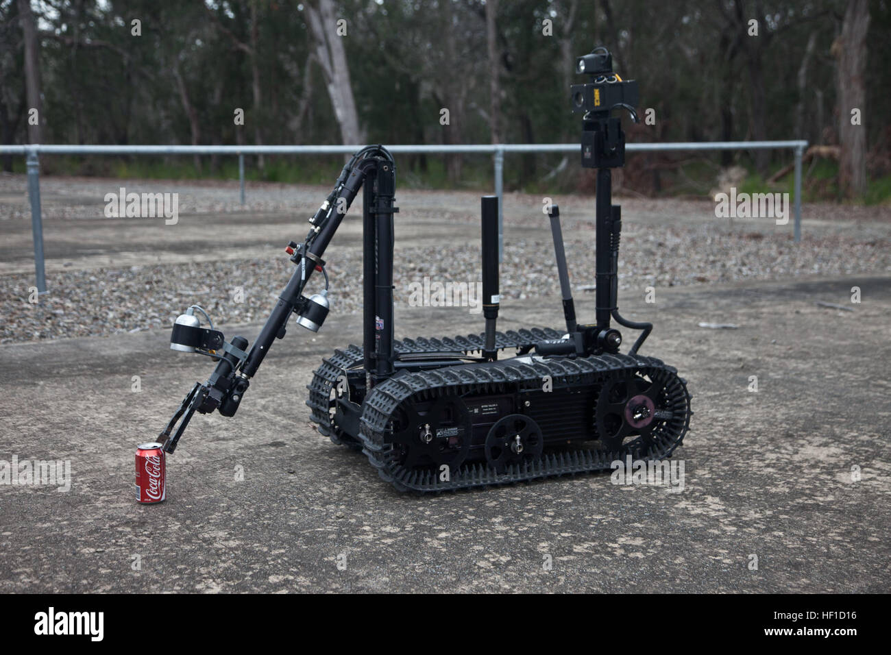 Marines from EOD, Combat Logistics Battalion 31, test a Talon robot for ...