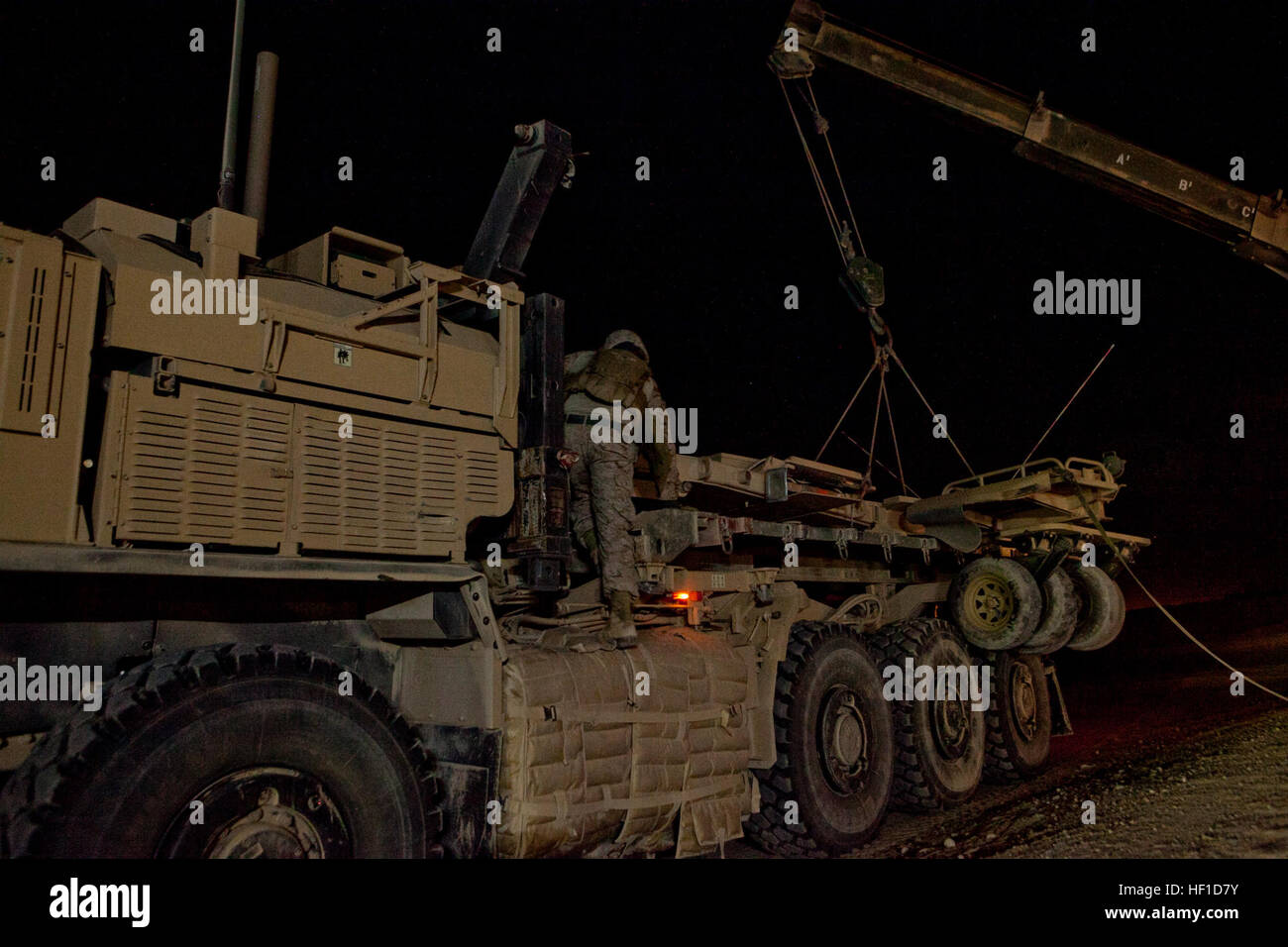 A Marine with Combat Logistics Regiment 2, Regional Command (Southwest ...