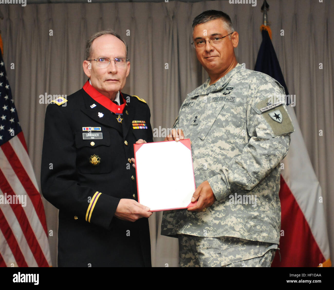 The Texas State Guard awards the Lone Star Distinguished Service Medal ...