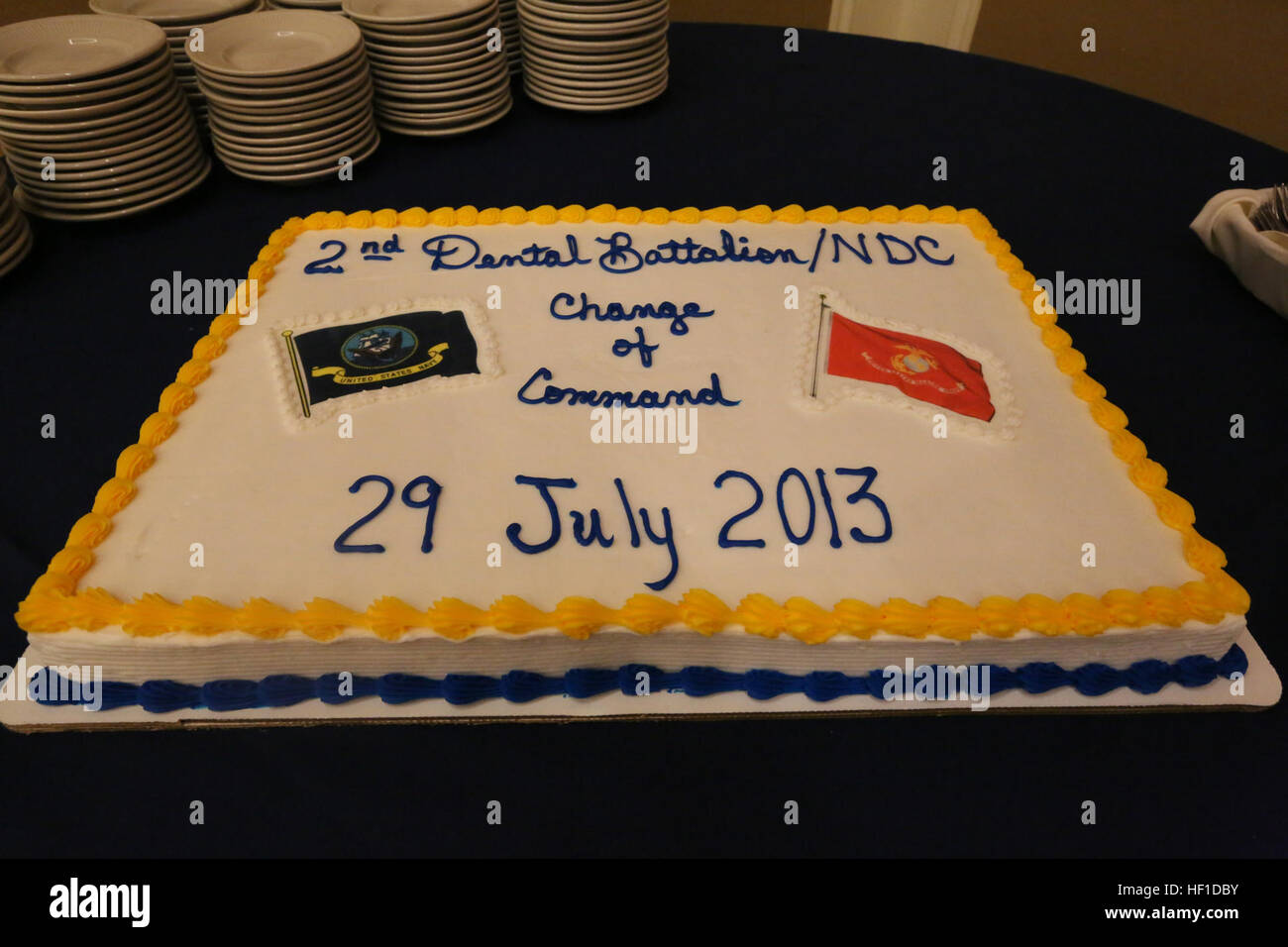 A traditional celebration cake sits ready to be eaten after a change of ...