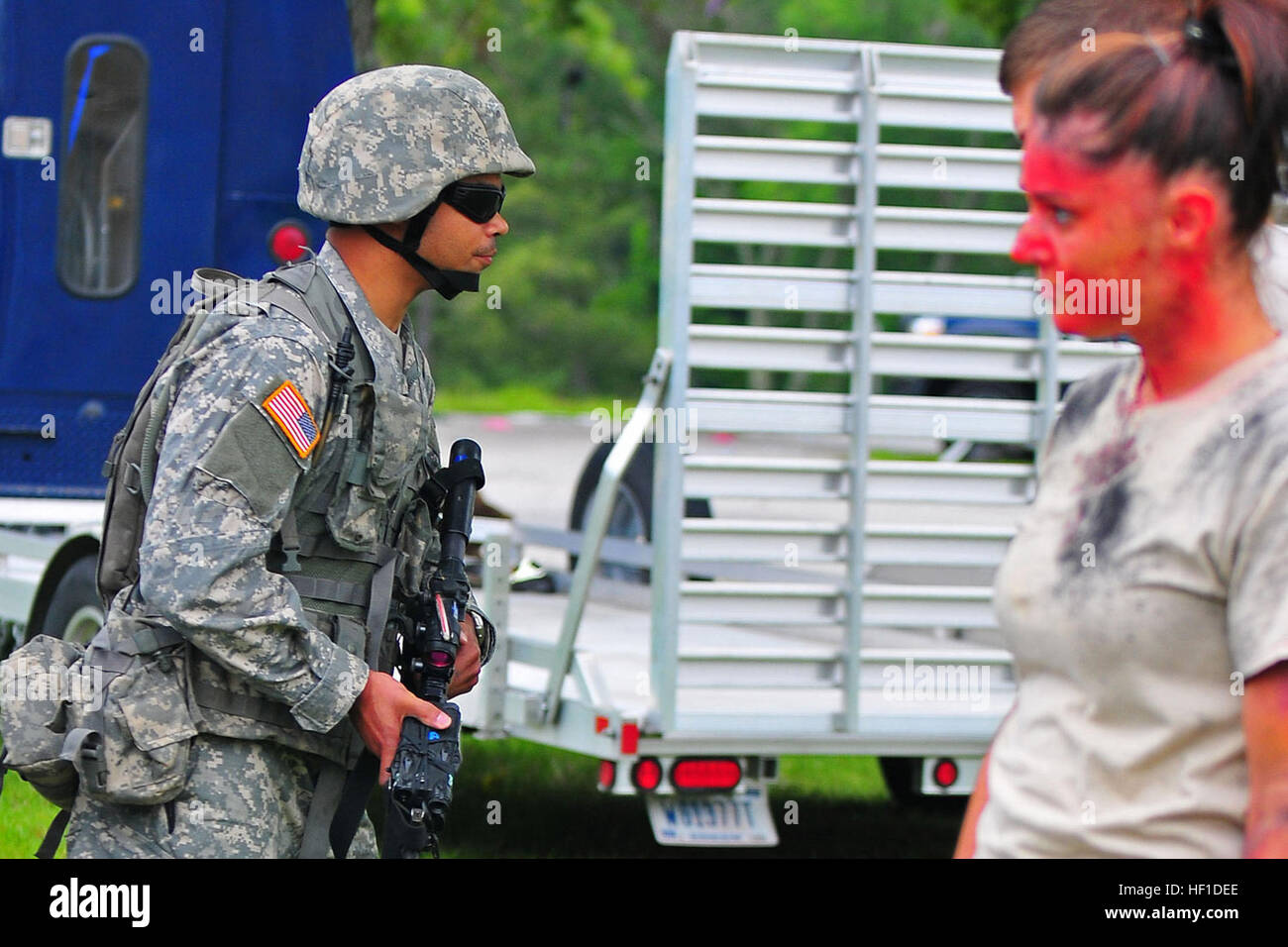 U.S. Army Pfc. Gordon Corner, an infantryman with the 151st Infantry ...