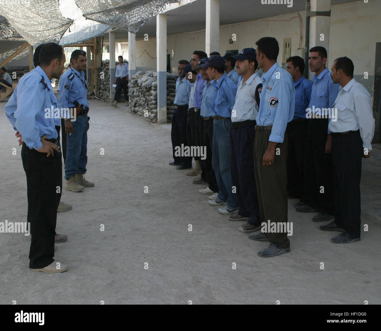 14 July 2007, Iraqi Police hold a formation at Joint Security Station ...