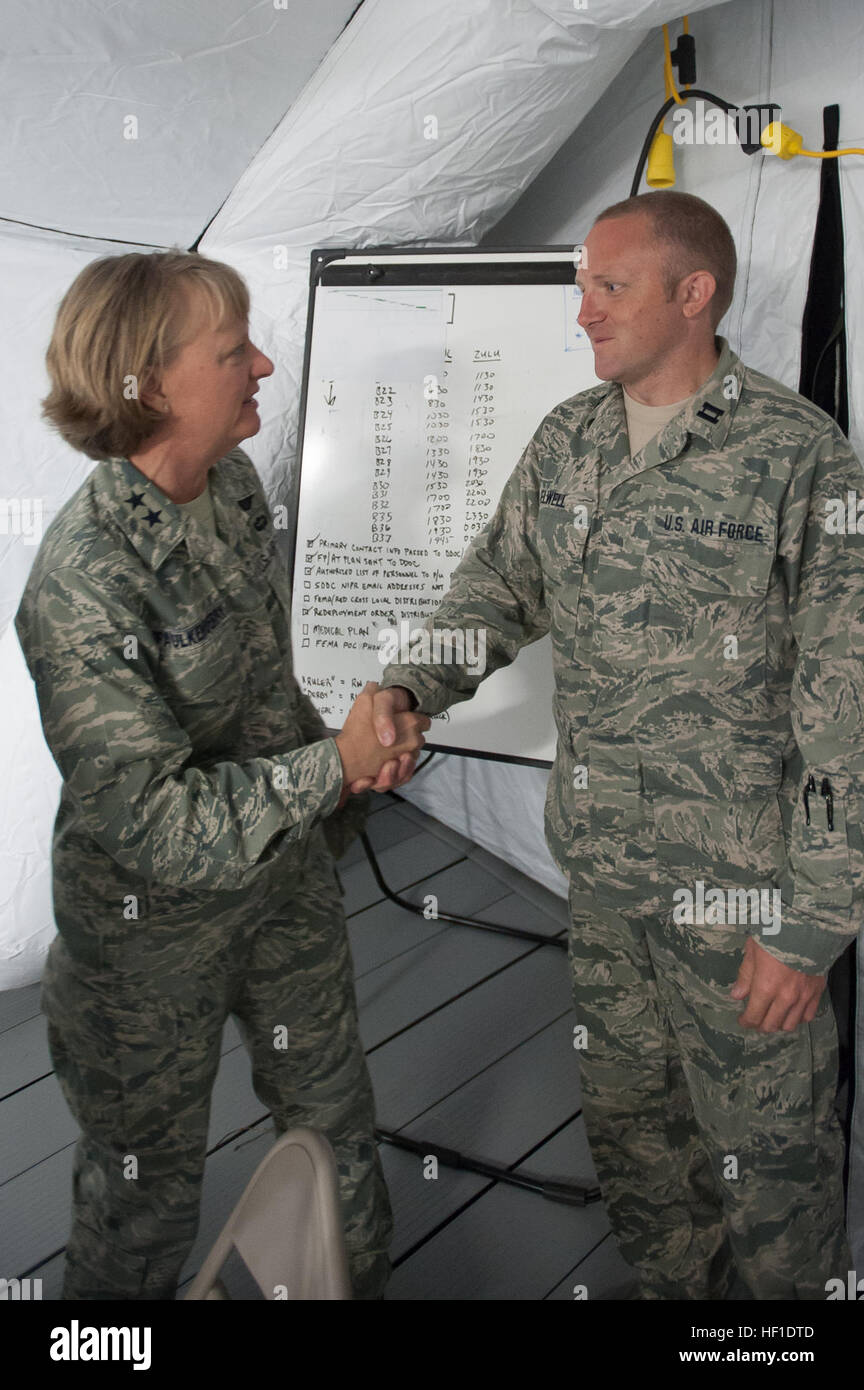 Maj. Gen. Barbara Faulkenberry, vice commander of 18th Air Force, talks ...