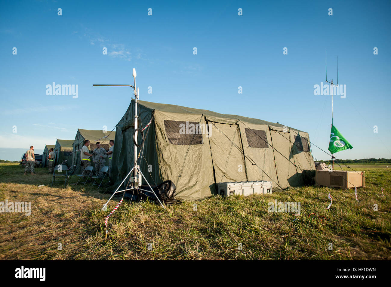 Four tents contain the majority of airfield operations for Exercise ...