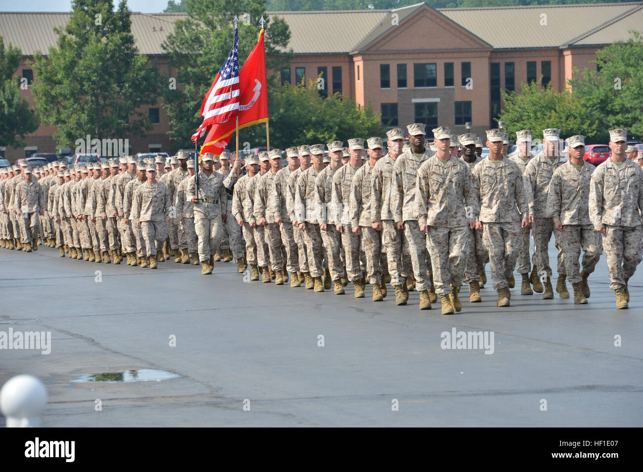 Officer Candidates School's Charlie Co. candidates march on the parade ...