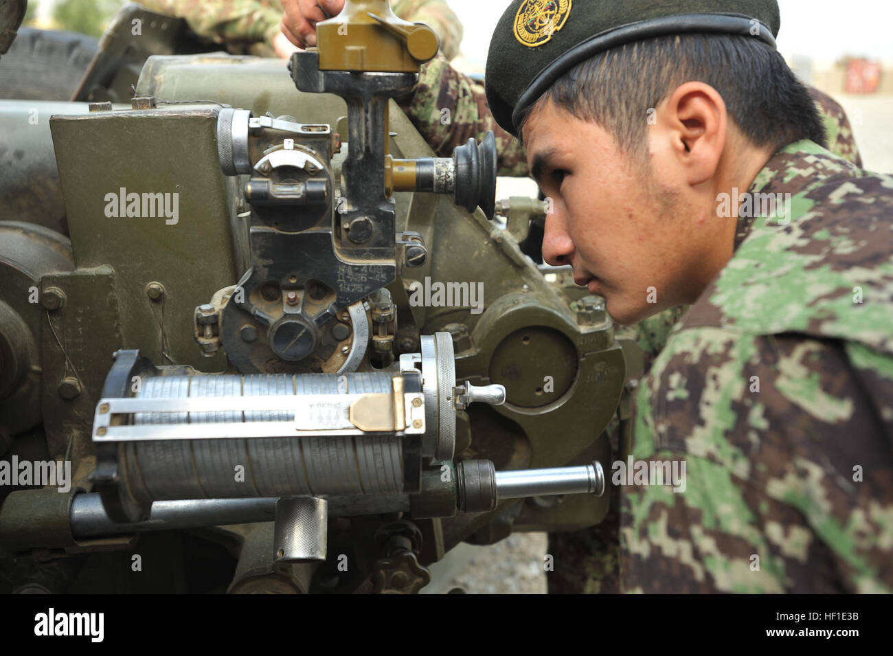 Afghan National Army (ANA) Sgt. Ali Akbar, an artillery soldier with ...