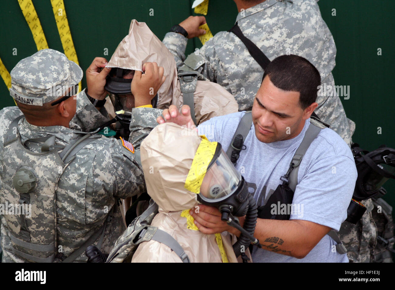 U.S. Soldiers with the decontamination element of the Chemical ...