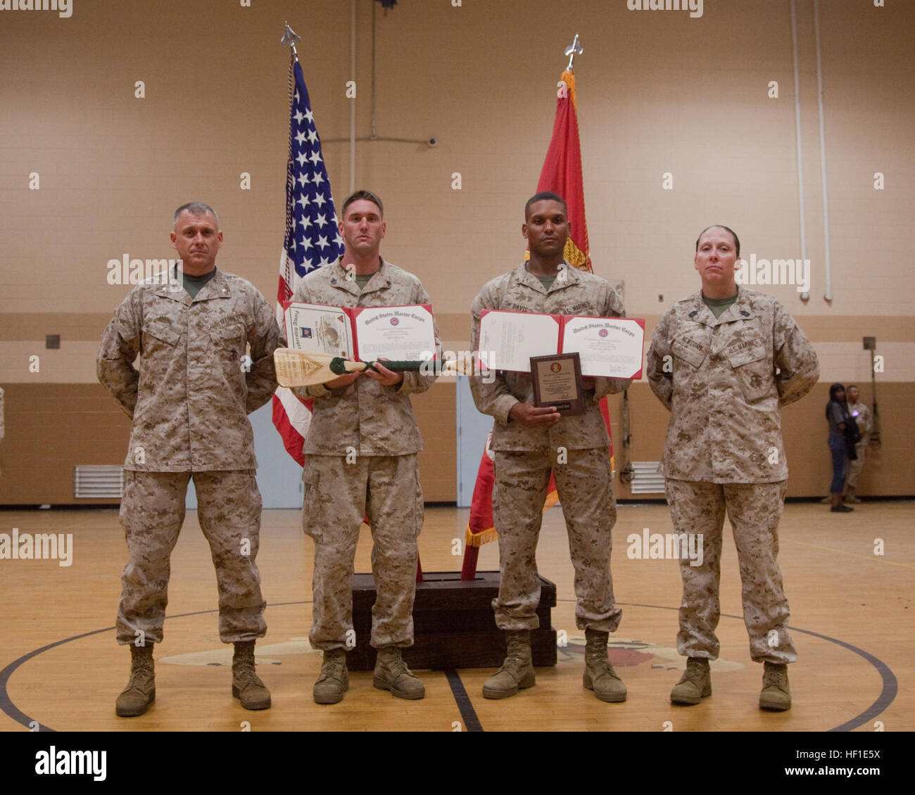 U.S. Marine Corps, (from left to right), Lt. Col. Billy Moore, Marine ...