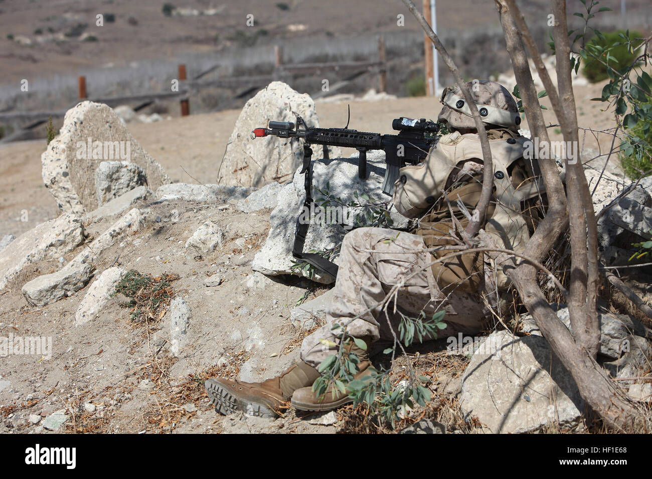 A Marine with Alpha Company, 7th Engineer Support Battalion, 1st Marine ...