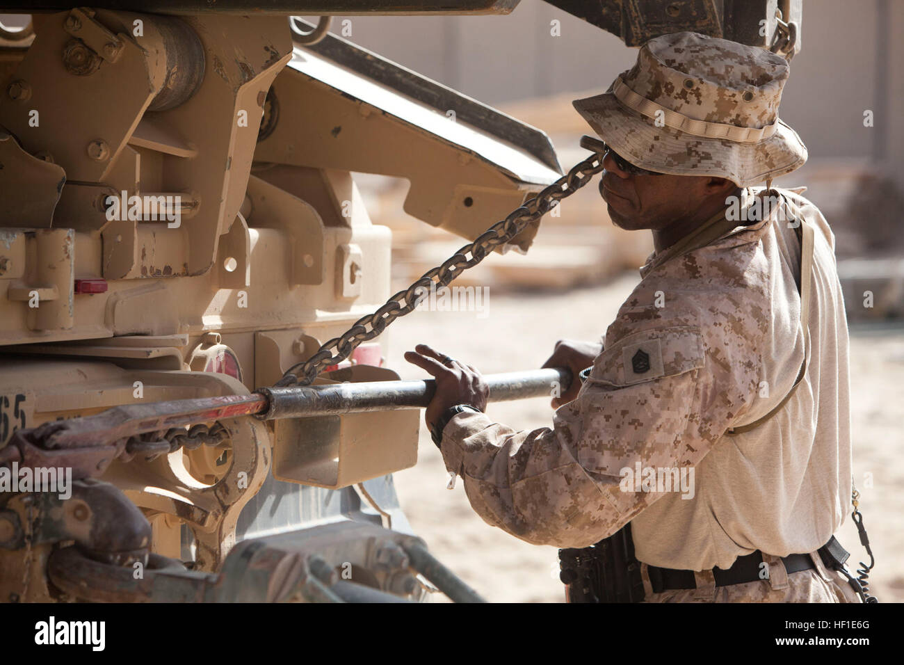 U.S Marine Gunnery Sgt. Russell Boley, company gunnery sergeant of ...