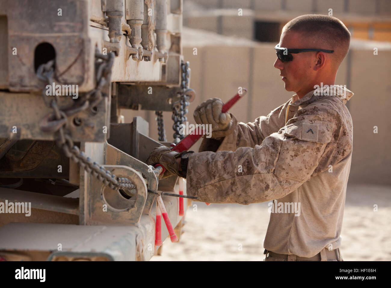 U.S Marine Pfc. Kevin Zenk with Transportation Support Company, Combat ...