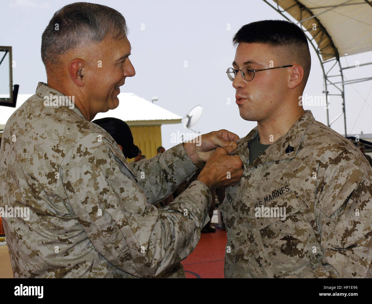 Commandant of the Marine Corps. Gen. James T. Conway pins newly ...