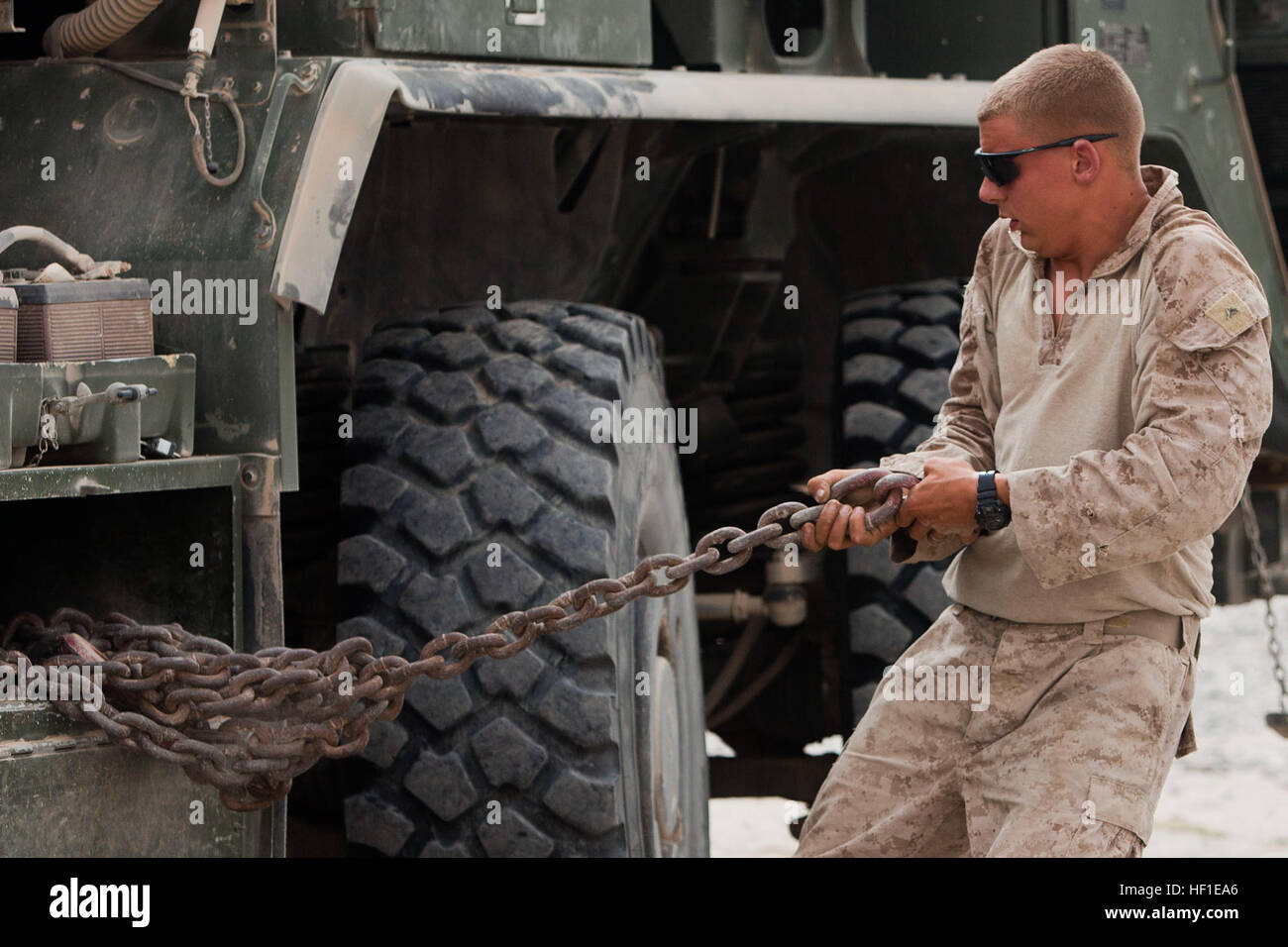 U.S Marine Lance Cpl. Adam Lund with Transportation Support Company ...