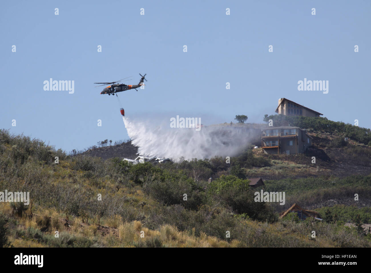 A U.S. Army UH-60 Black Hawk helicopter from the 2nd Battalion, 211th ...