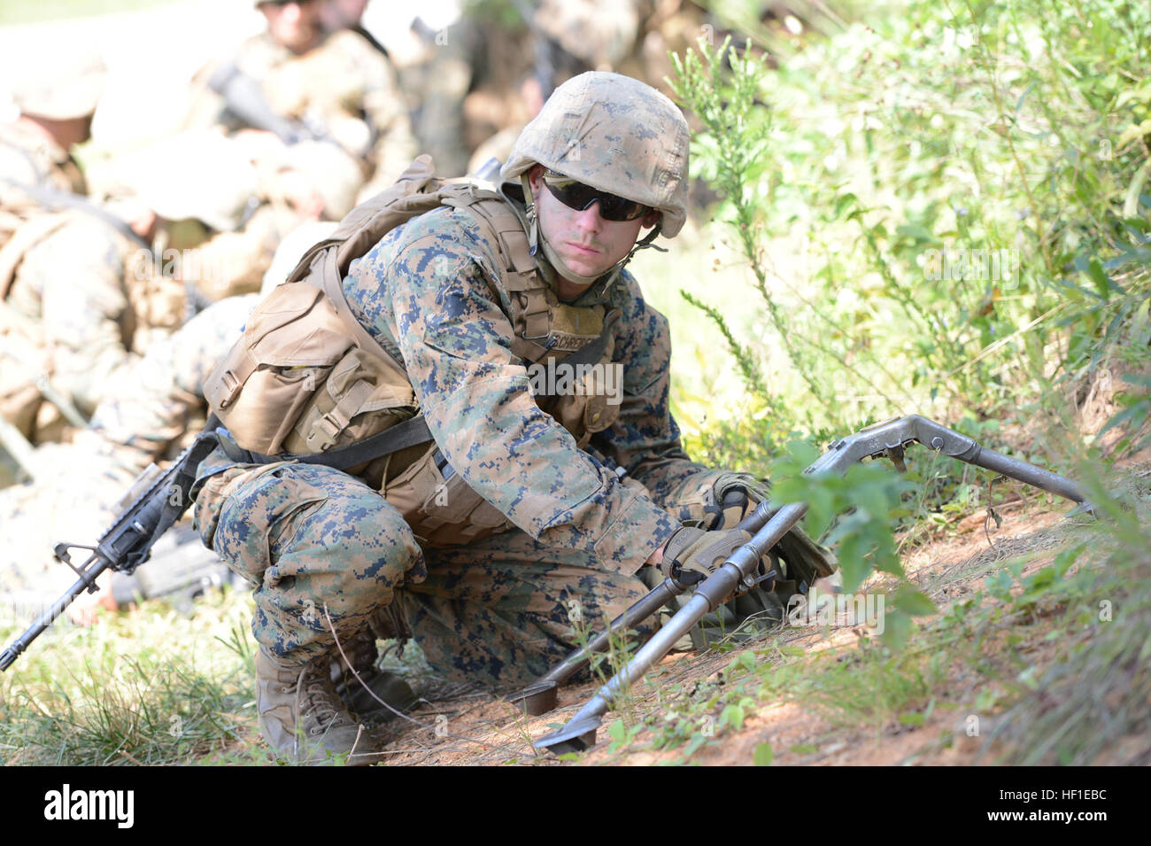 2nd Lt. Alex Schreiber, an assistant machine gunner for 3rd platoon ...