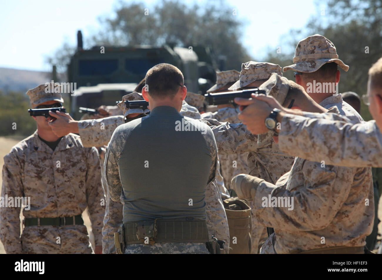 Marines with 1st Law Enforcement Battalion train to acquire a military ...