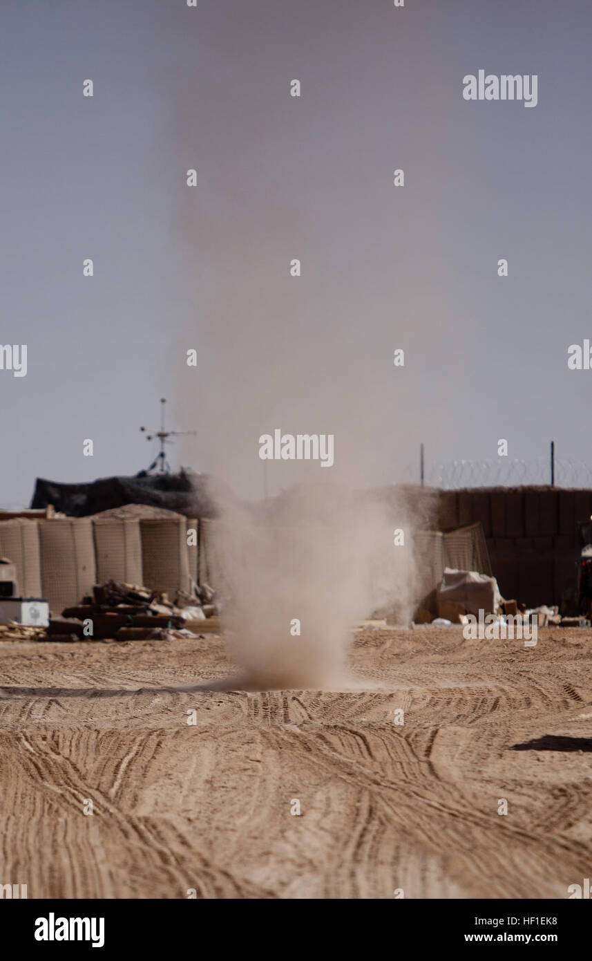 A "Dust Devil" spins sand into the air at Forward Operating Base Shir ...