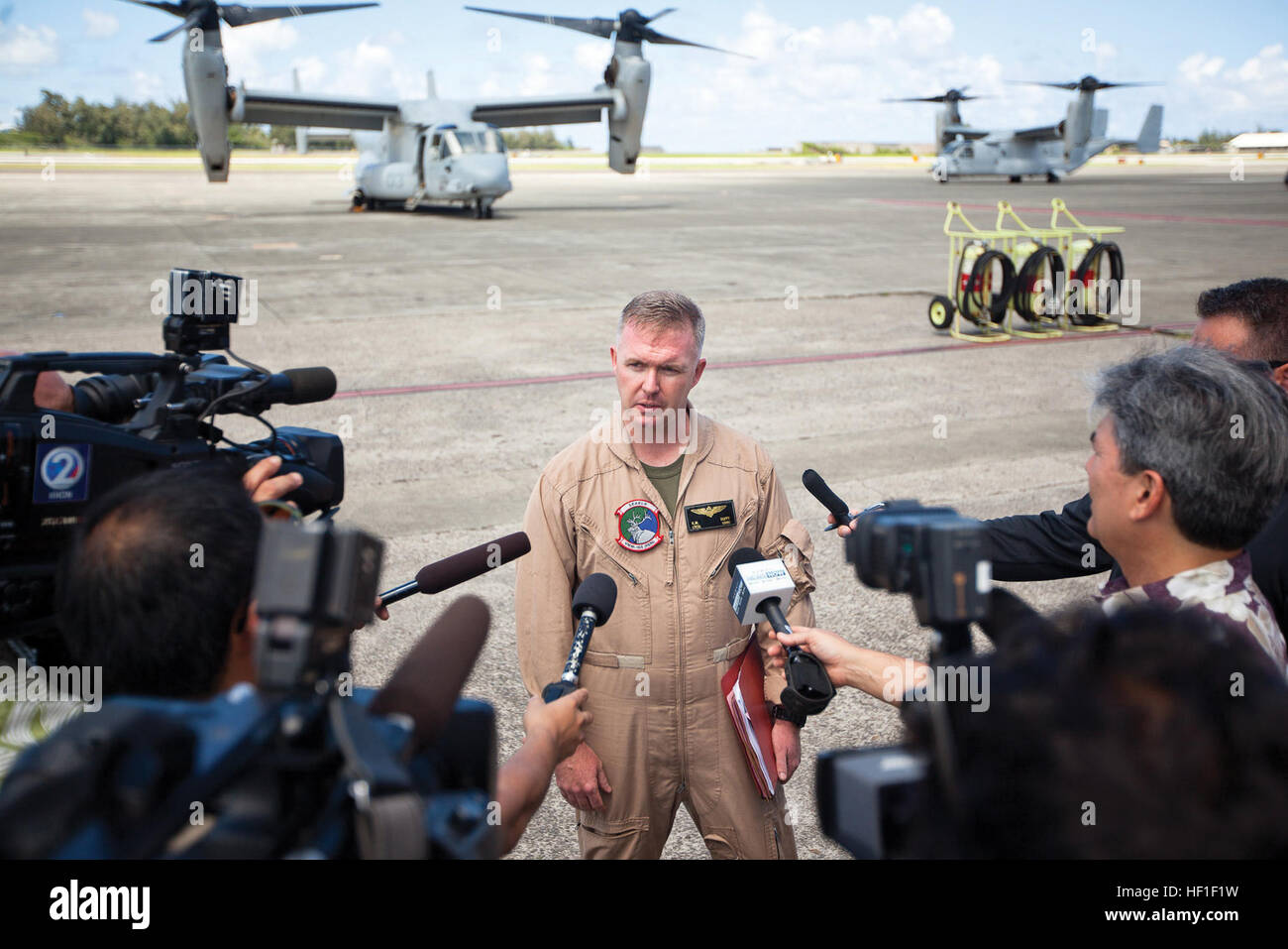 Lt. Col. Kevin Duffy, commanding officer of Marine Medium Tiltrotor ...