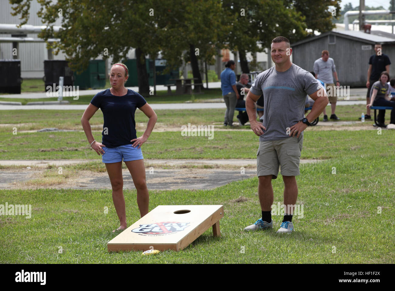U.S. Marine Corps Capt. Jessica M. Kaster, executive officer, and First ...