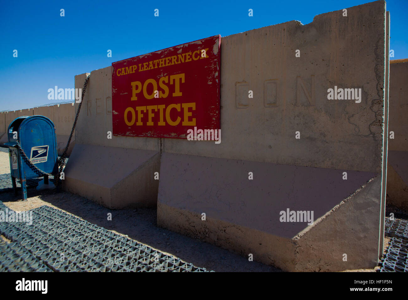 The front sign at the post office aboard Camp Leatherneck, Afghanistan ...