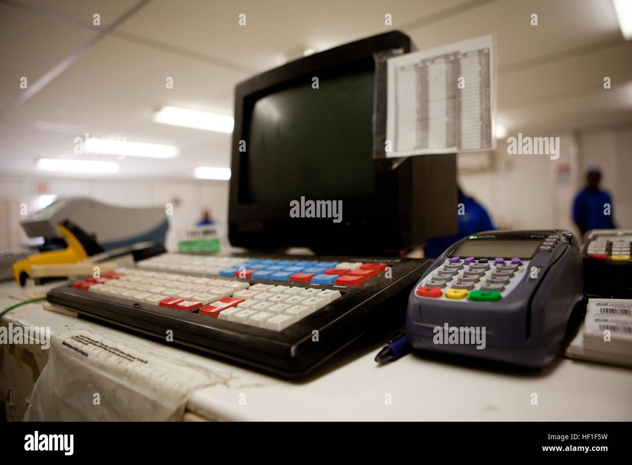 An integrated retail terminal sits on the service counter at the post ...