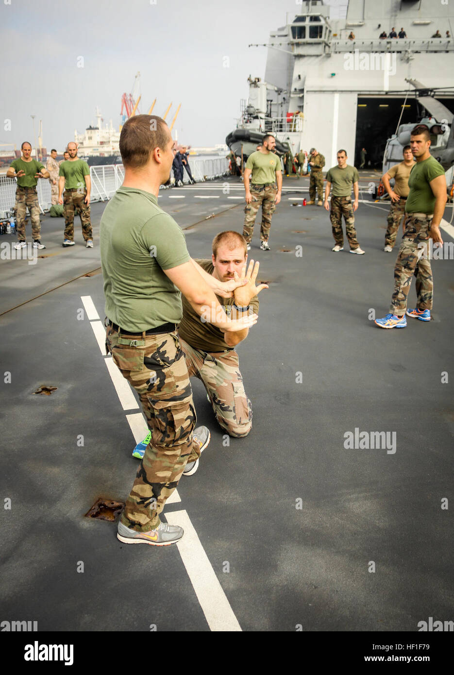 Spanish Marines with the Spanish Marine Brigade learn arm manipulations ...