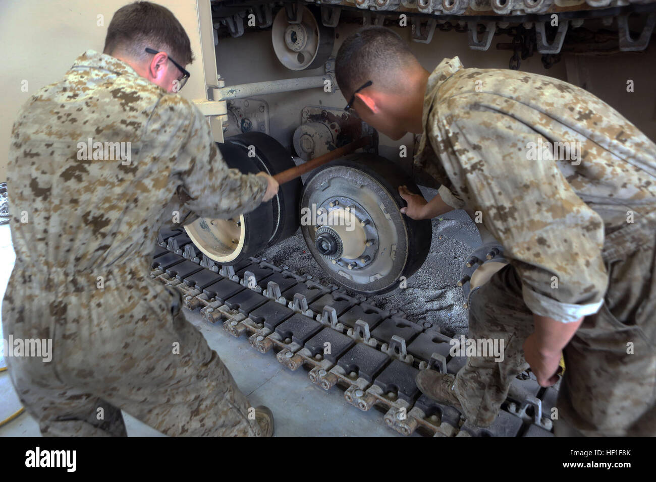 Two Marines with 2nd Combat Engineer Battalion, 2nd Marine Division ...