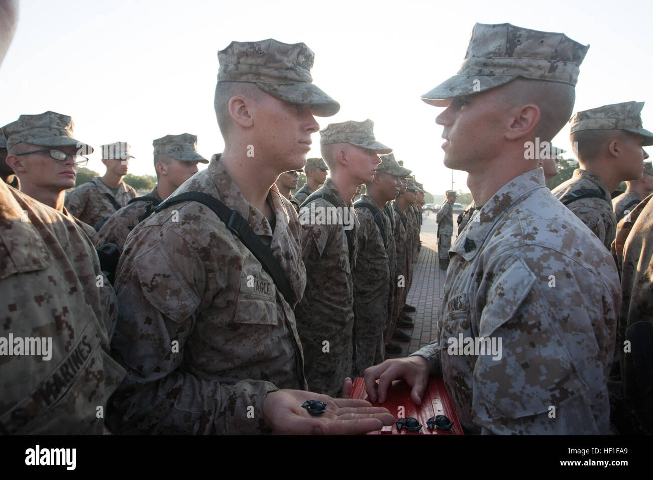 Sgt. Joseph Boucher, a drill instructor of Platoon 1068, Delta Company ...
