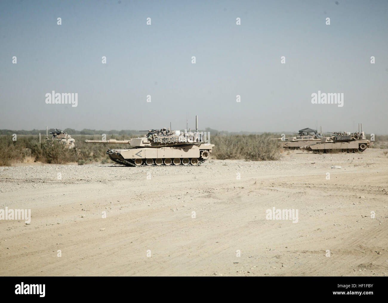 M-1A1 Abrams Main Battle Tanks assigned to Delta Company, 2nd Tank ...