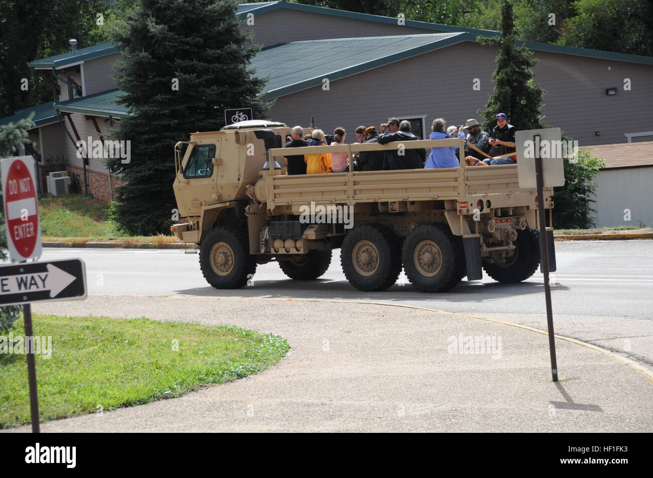 A U.S. Army light medium tactical vehicle assigned to the Colorado Army ...