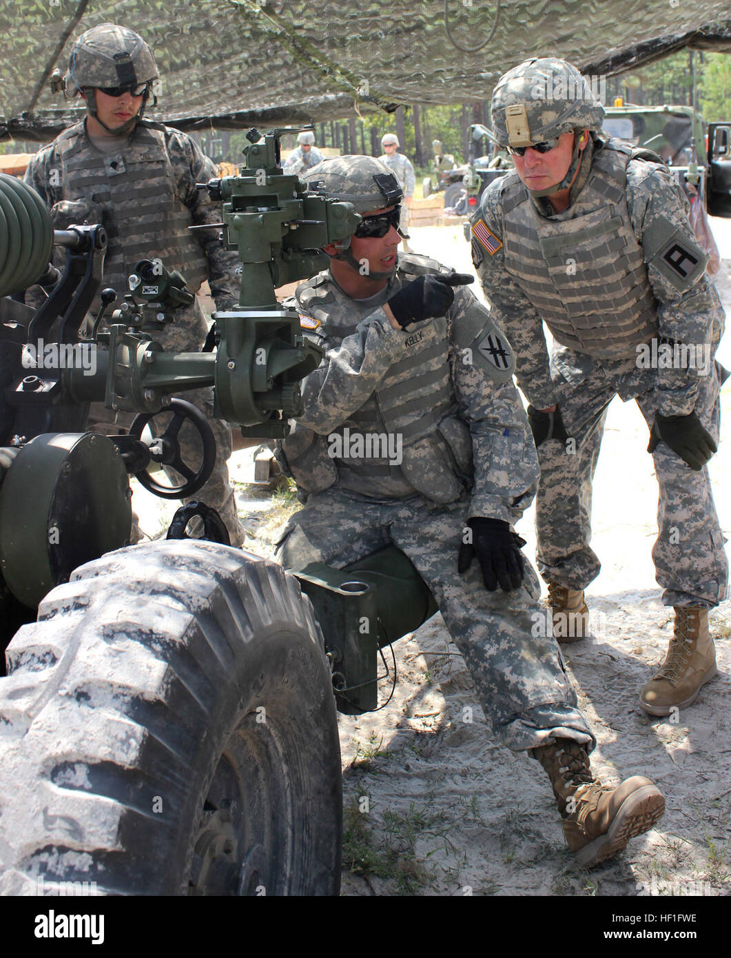 Sgt. Charles Kelly, gunner with Alpha Battery, 1-118th Field Artillery ...