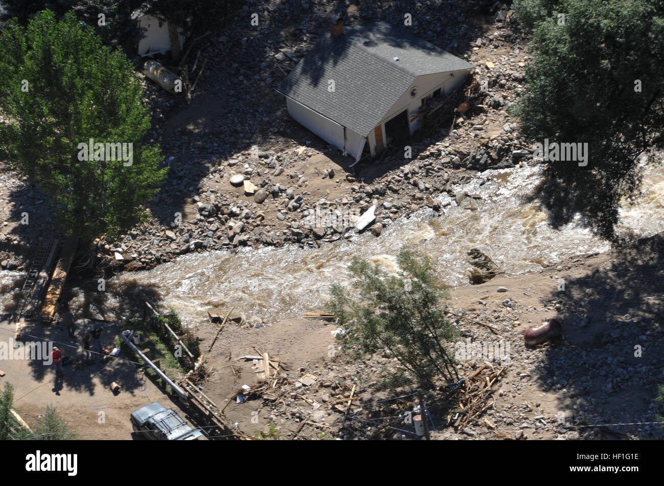 This aerial image, taken from a Colorado Army National Guard UH-60 ...