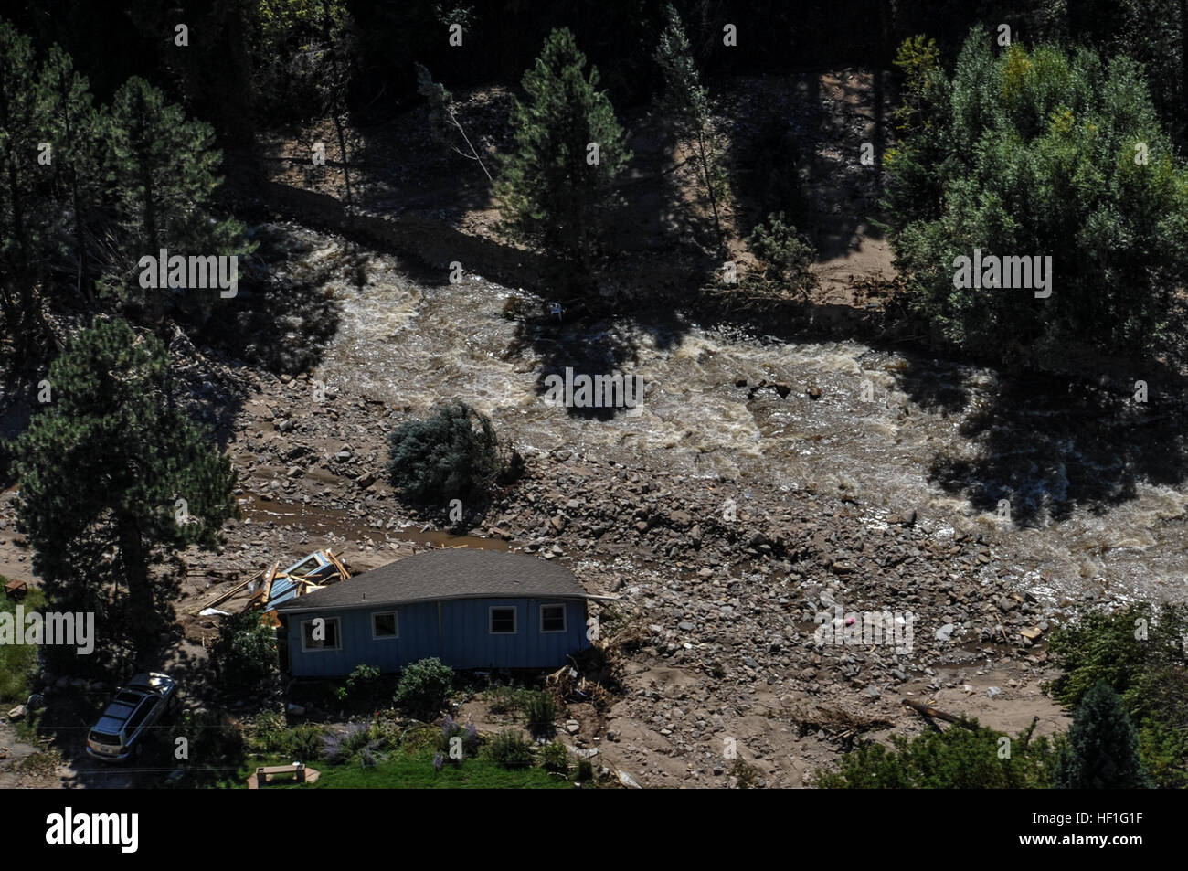This aerial image, taken from a Colorado Army National Guard UH-60 ...