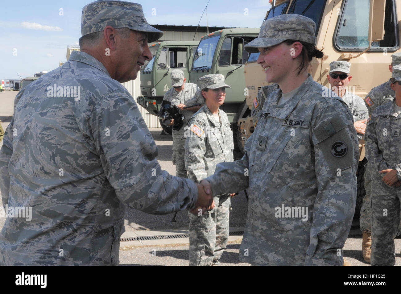 The Adjutant General of Colorado, Maj. Gen. H. Michael Edwards gives a ...