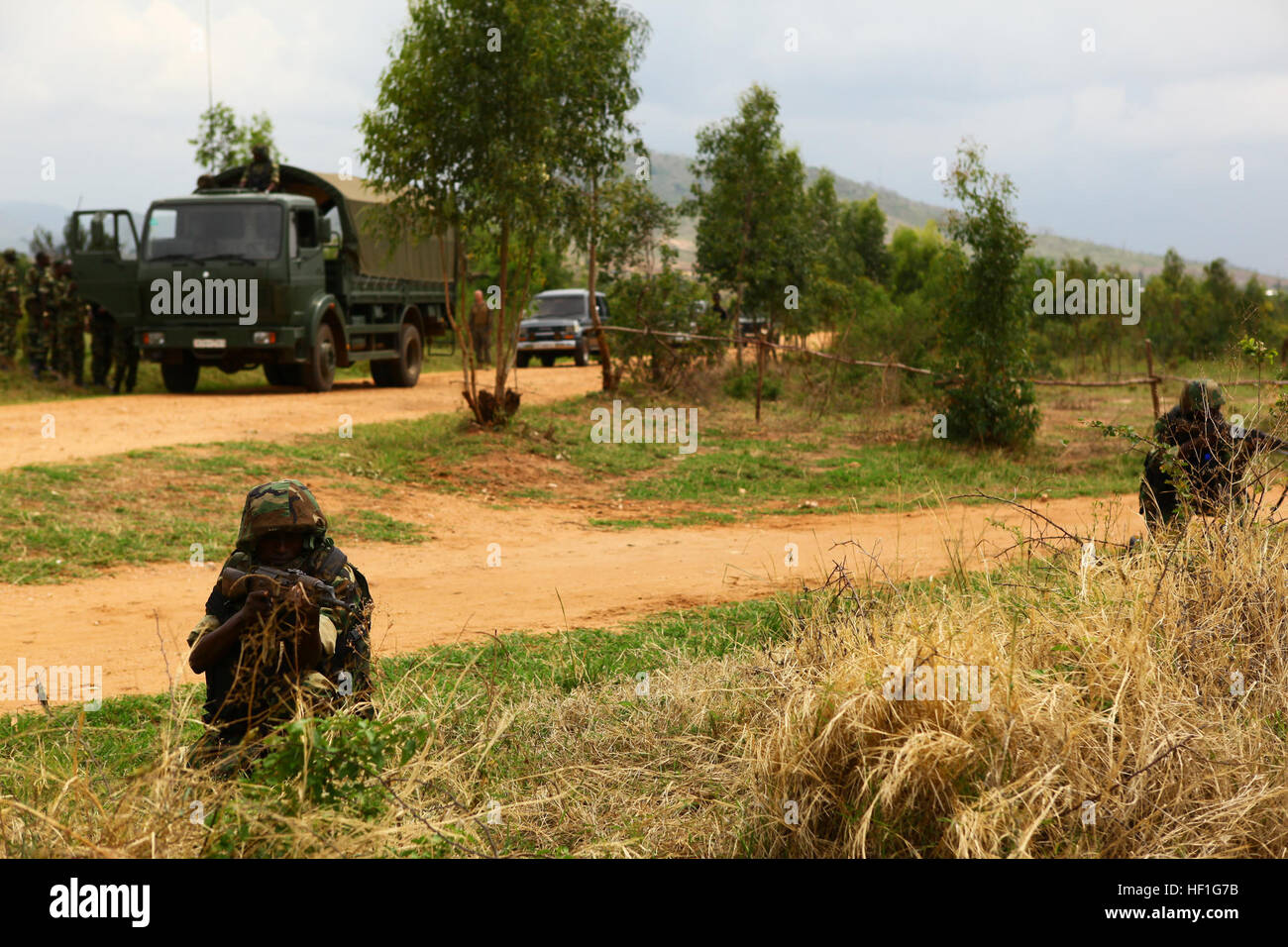 Burundi National Defense Force soldiers with 3rd Sapper Company form a ...