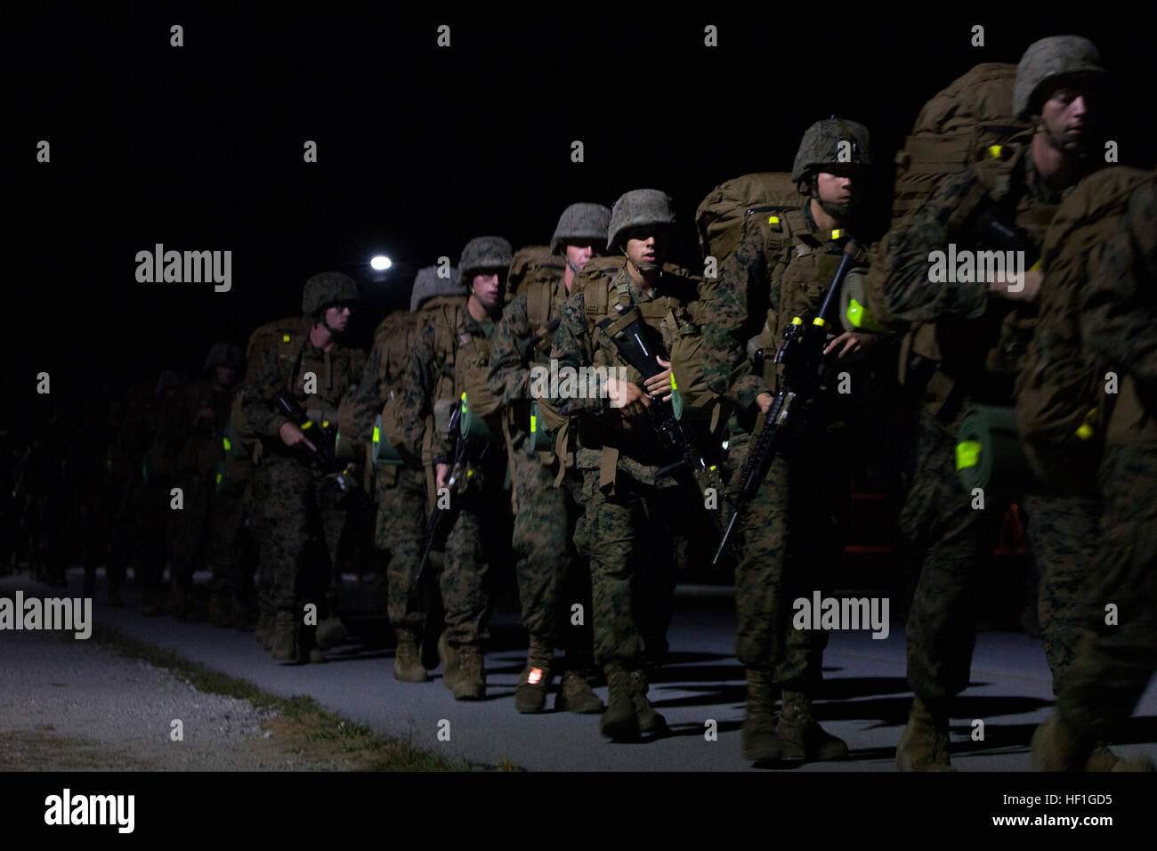 Students at the Infantry Training Battalion carry packs on a 5 ...