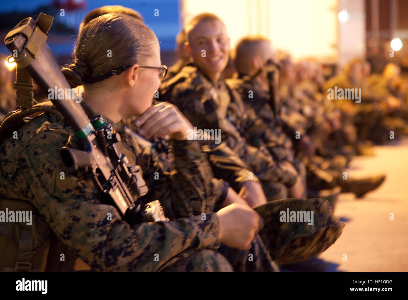 U.S. Marines from Delta Company, Infantry Training Battalion (ITB ...