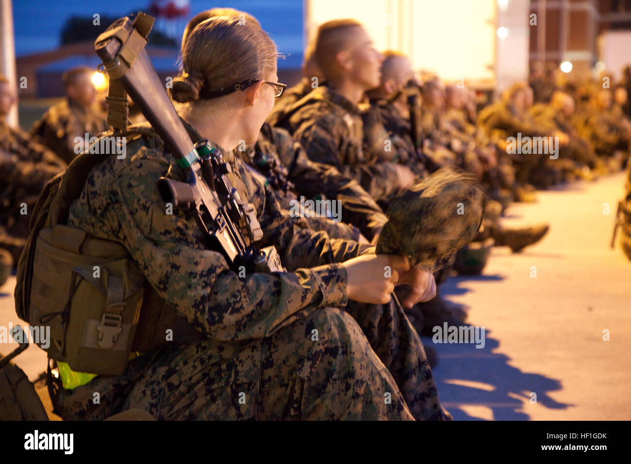 U.S. Marines from Delta Company, Infantry Training Battalion (ITB ...