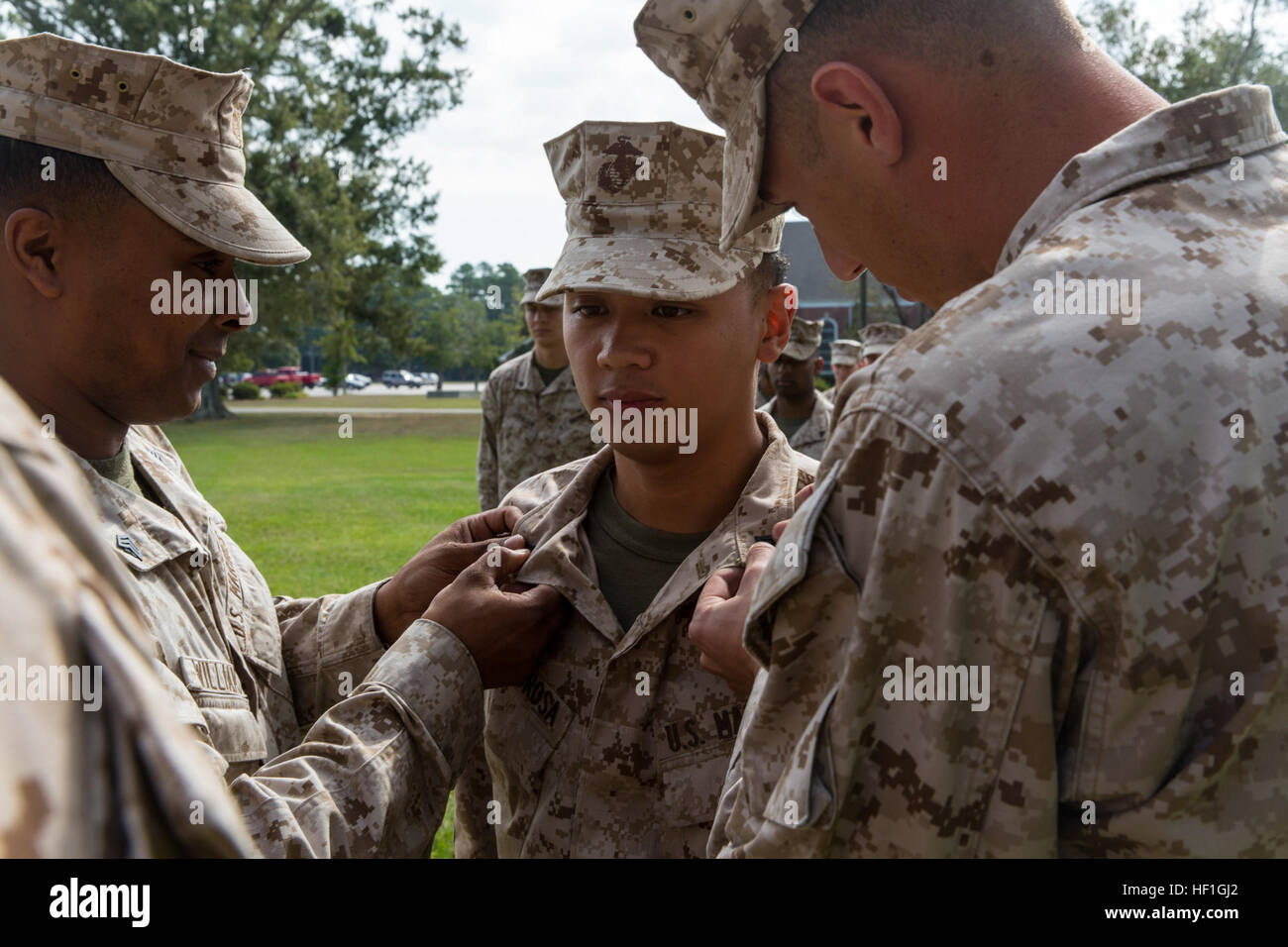 U.S. Marine Corps Sgt. Christopher Williams, left, 22nd Marine Expeditionary Unit (MEU) motor ...