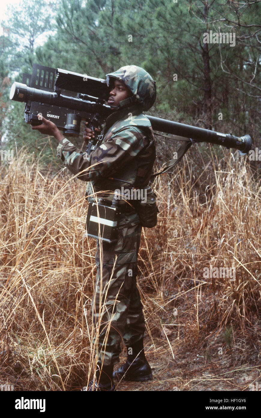 Sergeant David R. Lee demonstrates the Redeye portable anti-aircraft ...