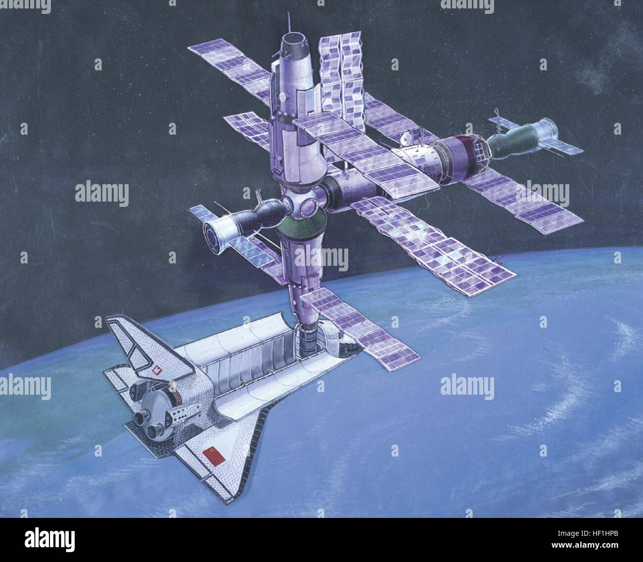 'Buran' docked to 'Mir' space station Stock Photo - Alamy 'Buran' docked to 'Mir' space station Stock Photo - Alamy