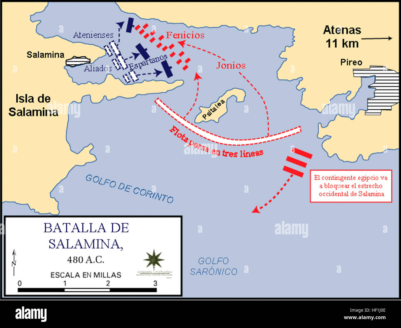Battle Of Salamis Map 7 Maps Of The Battle Of Salamis Images: PICRYL