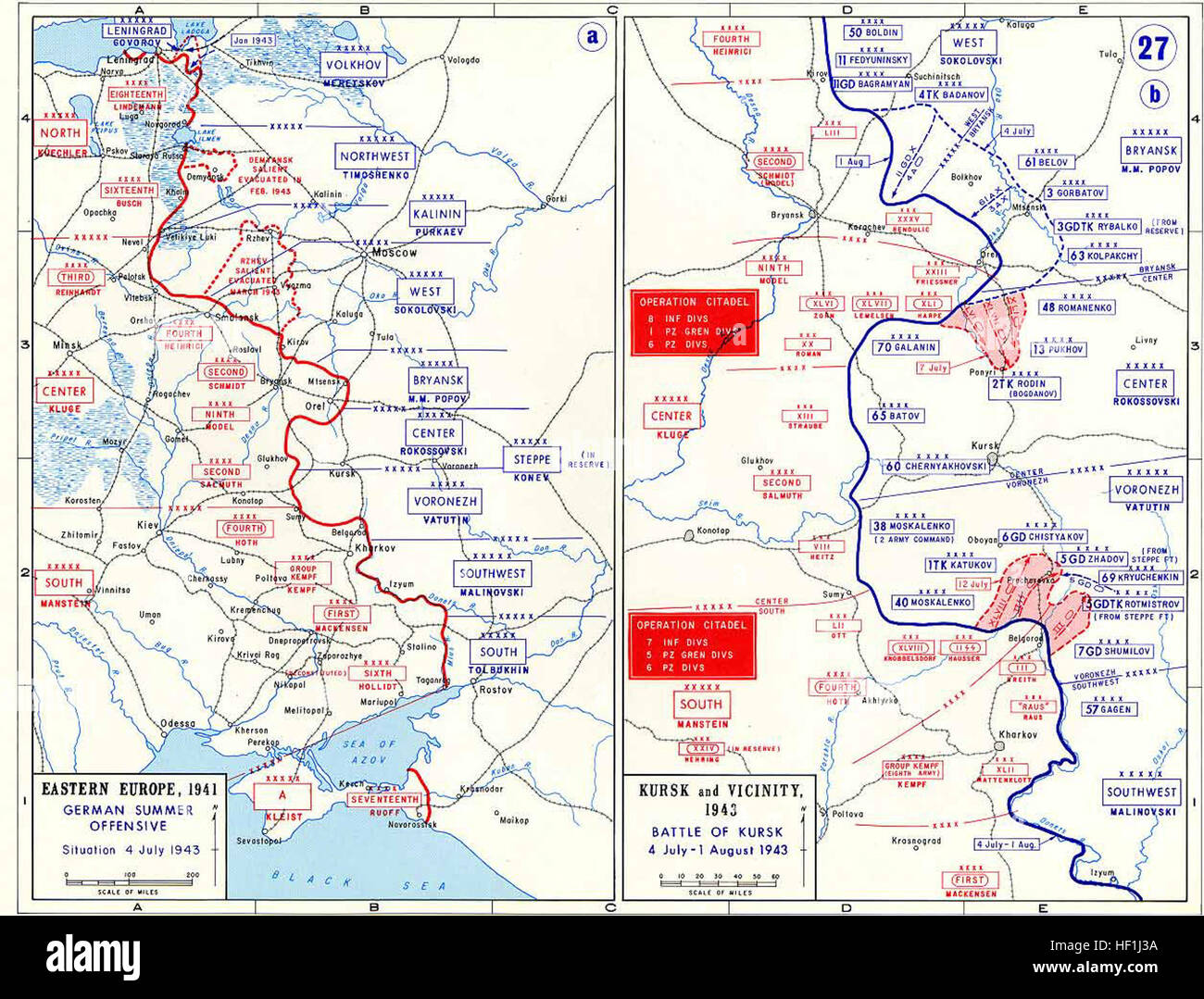 Eastern Front - 4 July-1 Aug 1943 Stock Photo - Alamy