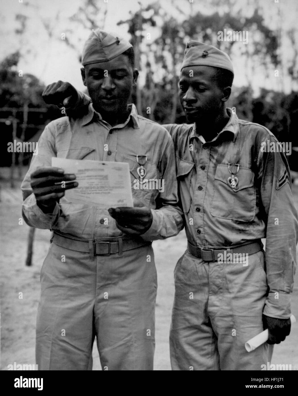 Historical photograph of Montford Point Marines, the first African ...