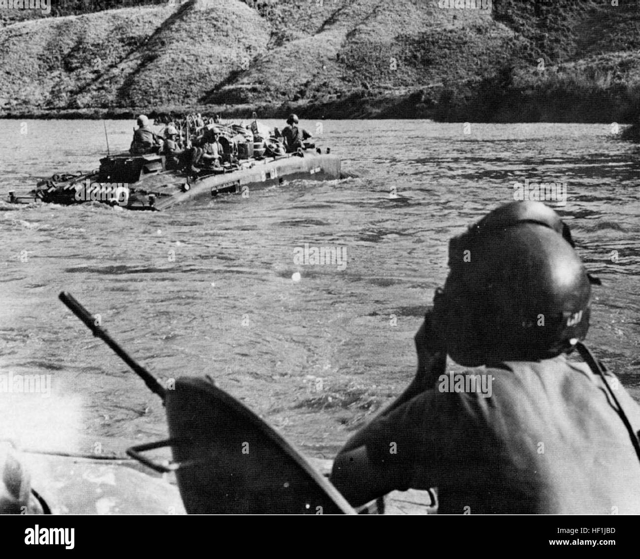 LVTP-5 on Cu De River Vietnam 1965 Stock Photo - Alamy