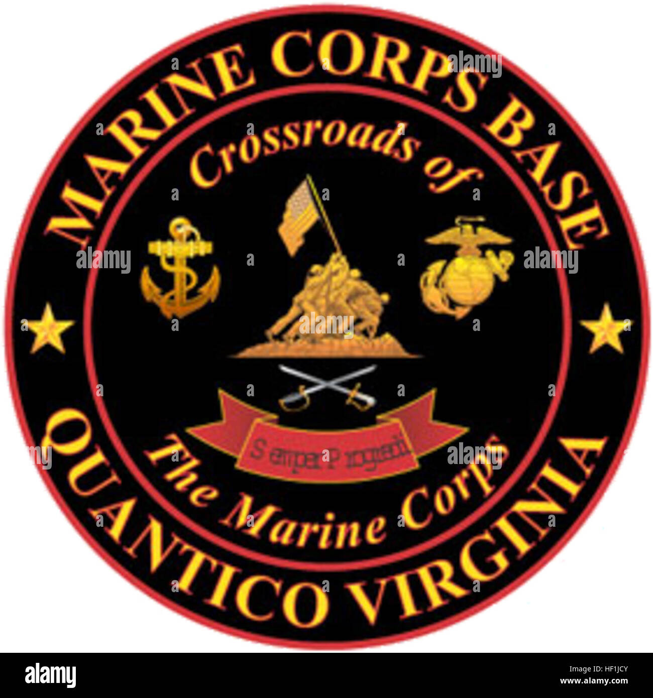 Logo of Marine Corps Base Quantico Stock Photo - Alamy